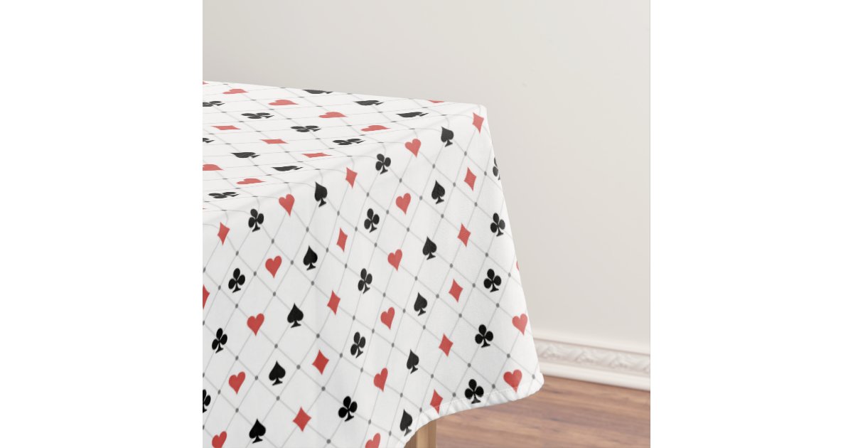Deck of Cards Pattern Tablecloth | Zazzle