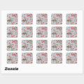 Deck Of Scatter Playing Cards Pattern, Square Sticker | Zazzle