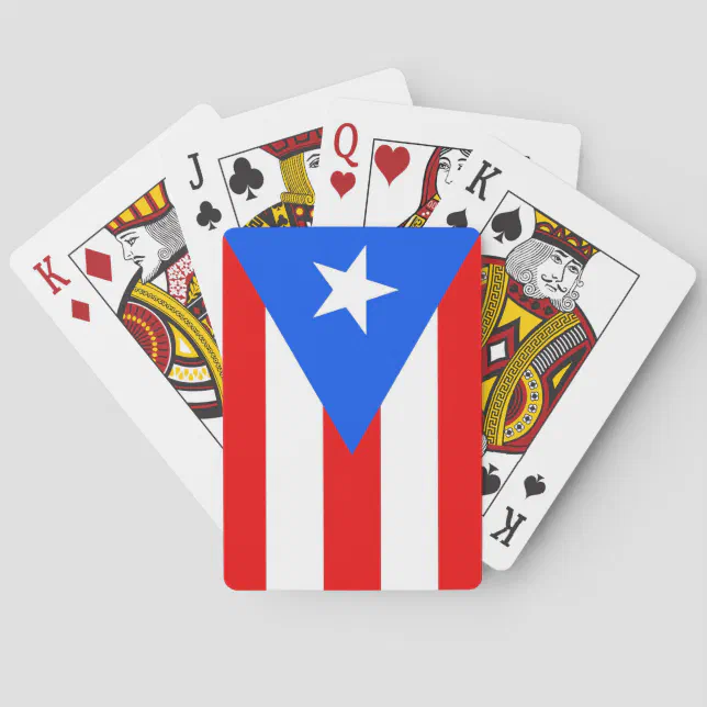 Deck Playing Cards with Flag of Puerto Rico | Zazzle