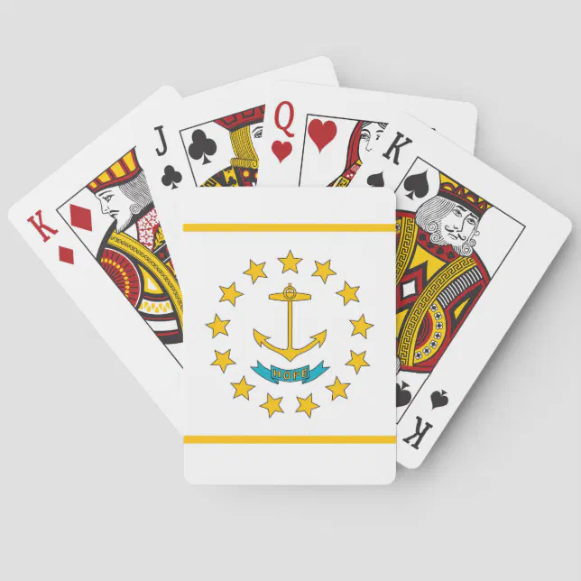 Deck Playing Cards with Flag of Rhode Island | Zazzle