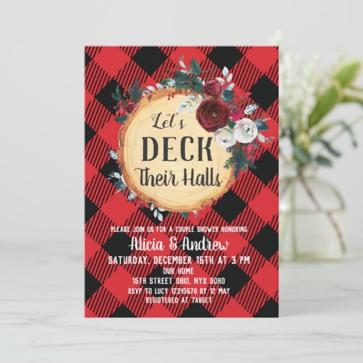 Deck the Hall Christmas Party Invitation | Zazzle