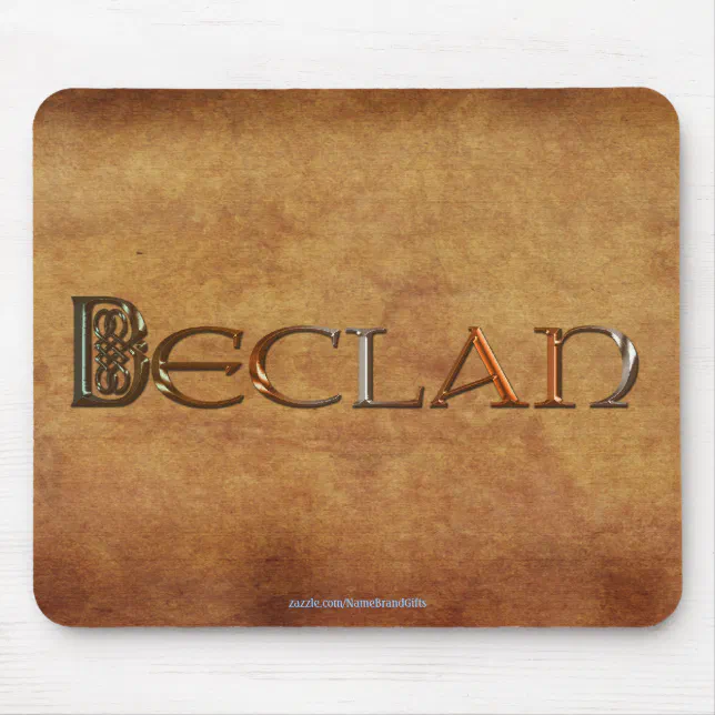 DECLAN Name-Branded Personalised Gift Mousepad | Zazzle