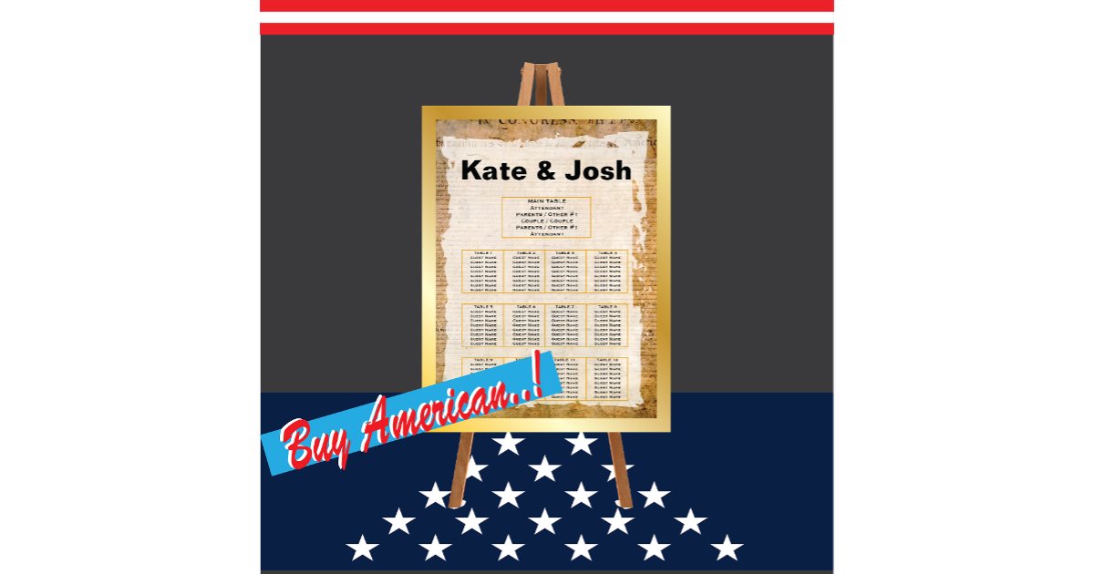 Declaration of Independence 1776 Seating Chart | Zazzle