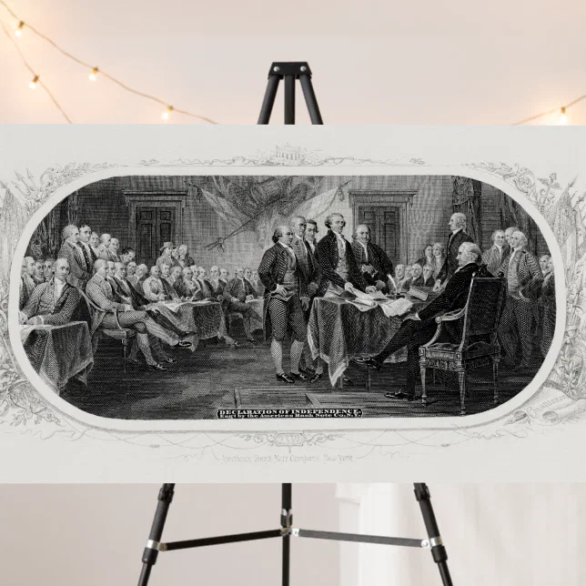 Declaration of Independence: $2 Bill, Etching Foam Board | Zazzle