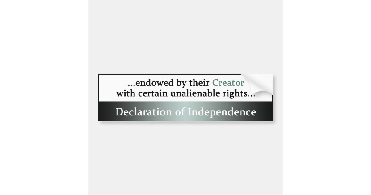 Declaration of Independence Bumper Sticker | Zazzle