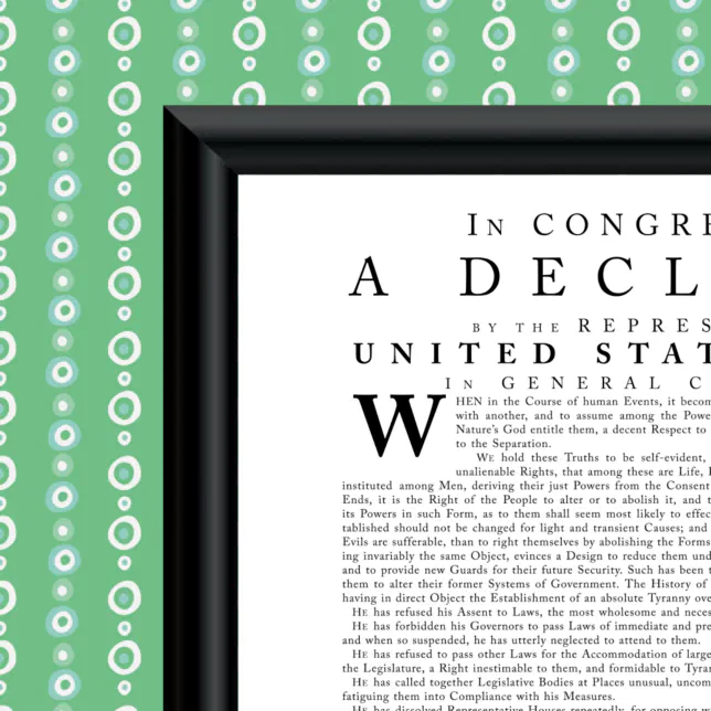 Declaration of Independence, Dunlap in Modern Font Poster | Zazzle