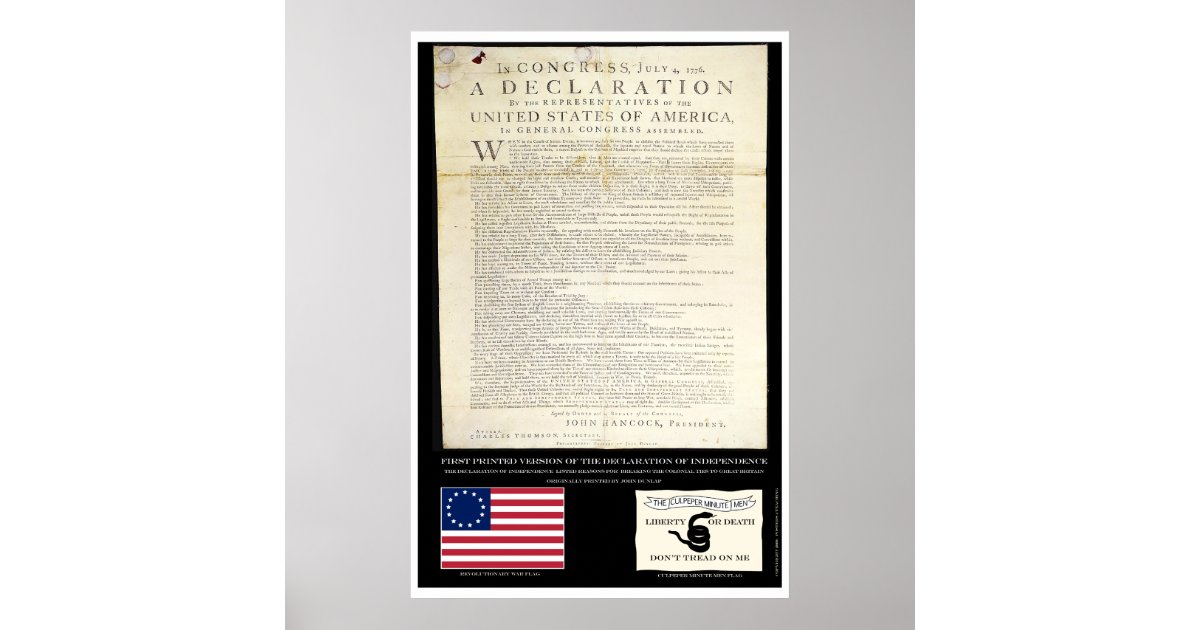 Declaration of Independence Poster | Zazzle