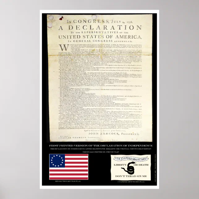 Declaration of Independence Poster | Zazzle