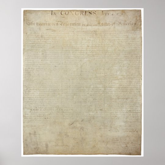 Declaration of Independence Print | Zazzle.com