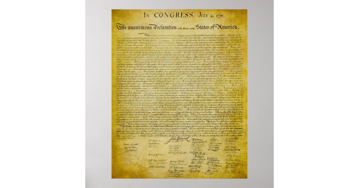Declaration of Independence Print | Zazzle