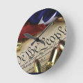 Declaration of Independence Round Clock | Zazzle