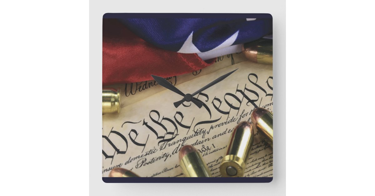 Declaration of Independence Square Wall Clock | Zazzle