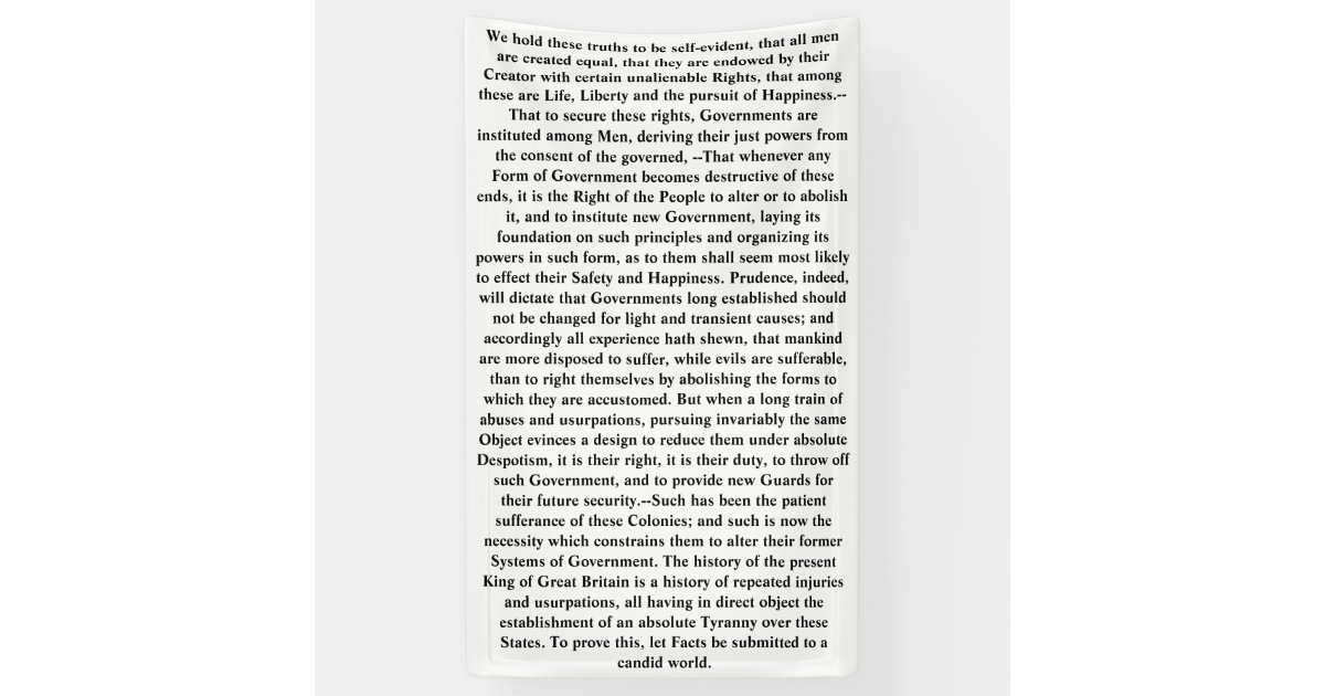 Declaration of Independence: We hold these truths Banner | Zazzle