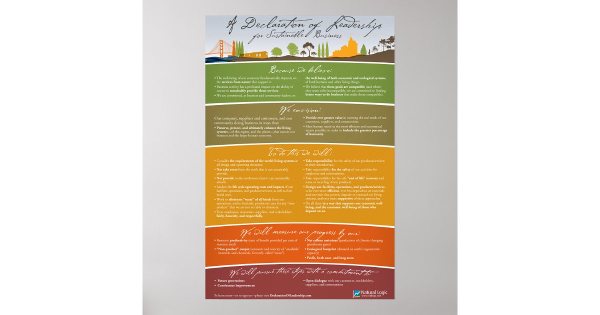 Declaration of Leadership Poster | Zazzle
