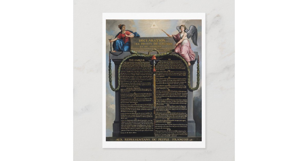 Declaration of the Rights of Man and Citizen Postcard | Zazzle.com