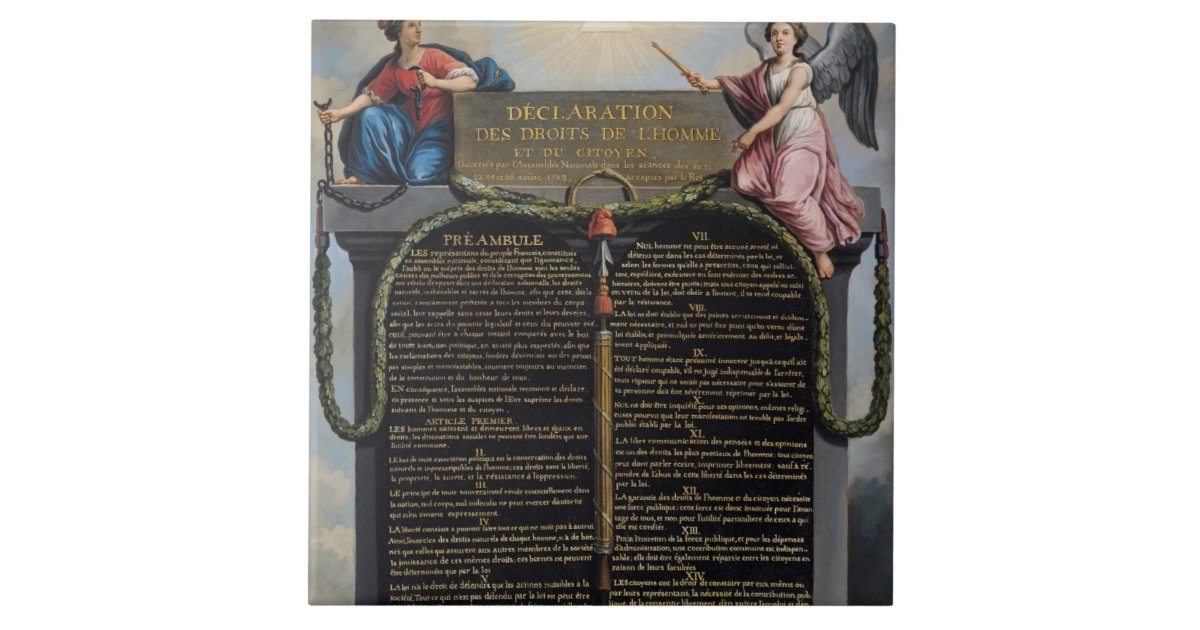 Declaration of the Rights of Man and Citizen Tile | Zazzle