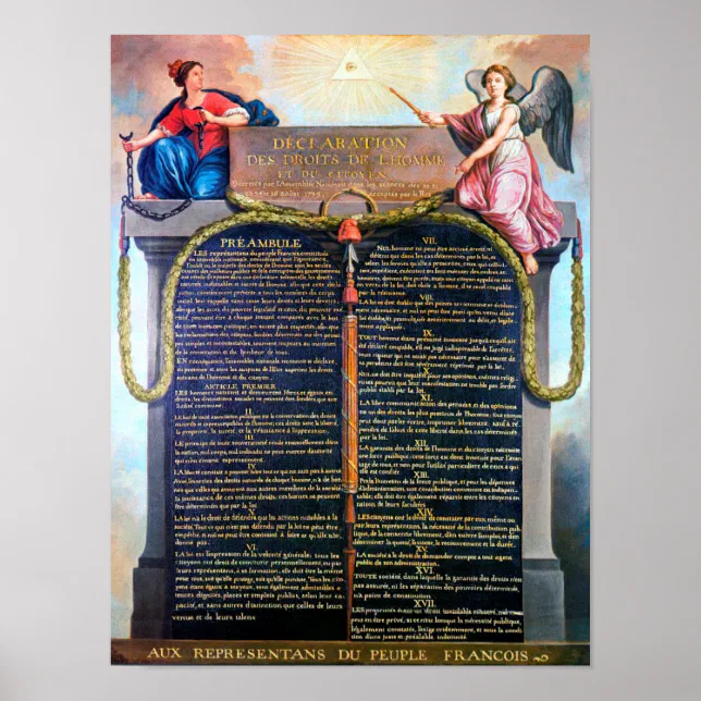 Declaration of the Rights of Man and the Citizen Poster | Zazzle