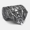 Deco Architectural Pattern, Black and White Neck Tie | Zazzle
