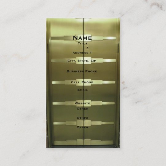 Deco Style Elevator Business Card | Zazzle.com