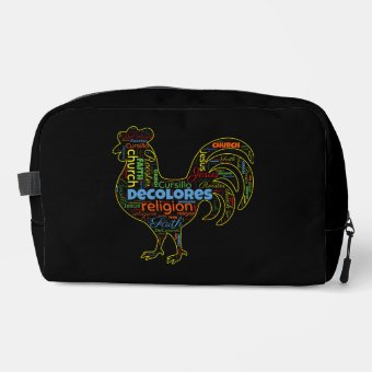 DeColores Cursillo Rooster Word Cloud Dopp Kit | Zazzle