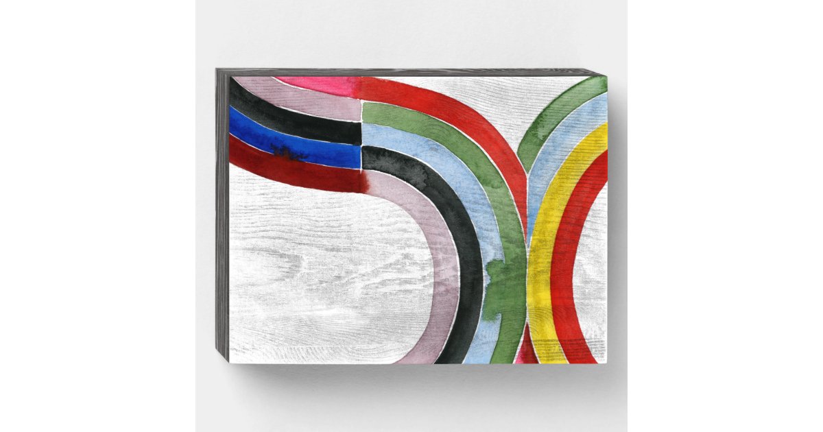 Deconstructed Rainbow - Horizontal Wooden Box Sign | Zazzle