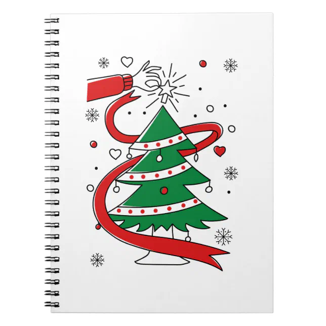 Decorate the Christmas Tree | Holiday Notebook | Zazzle