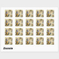 Decorating the Christmas Tree Square Sticker | Zazzle