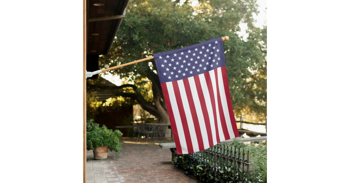 Decorative American House Flag Fully Customizable | Zazzle