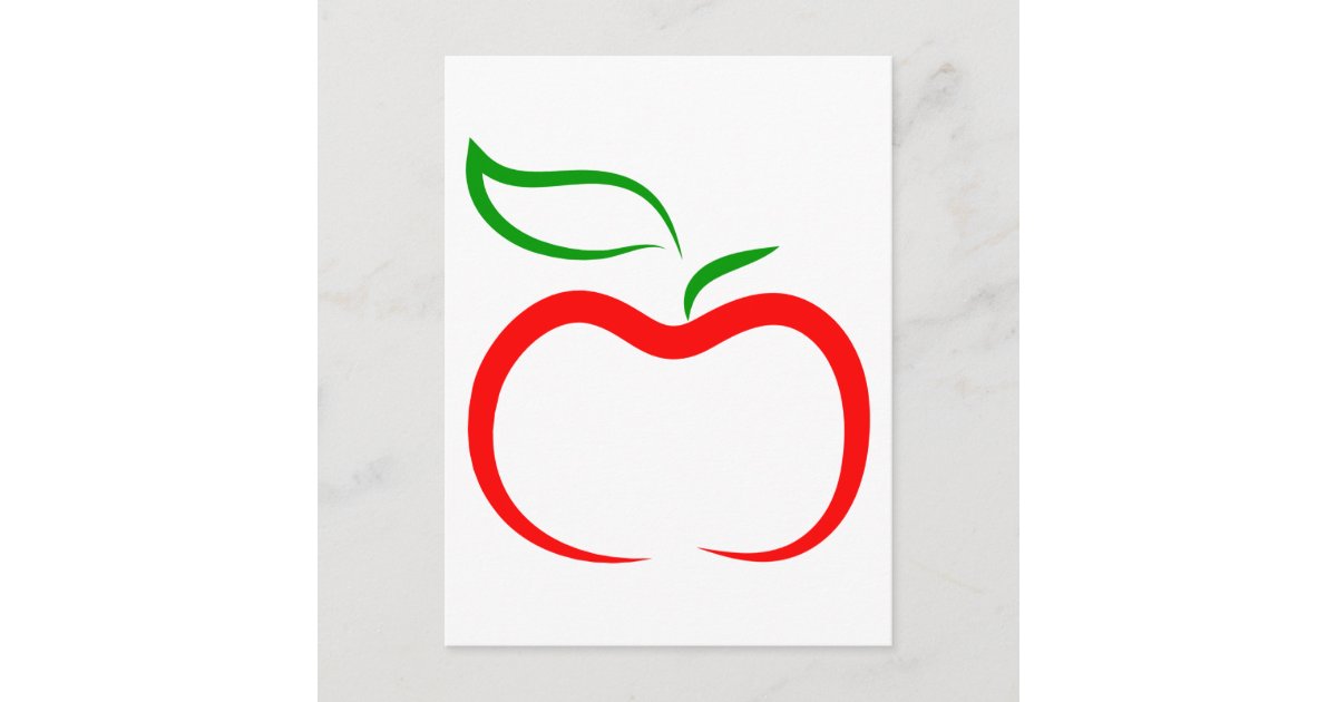 Decorative Apple Postcard | Zazzle