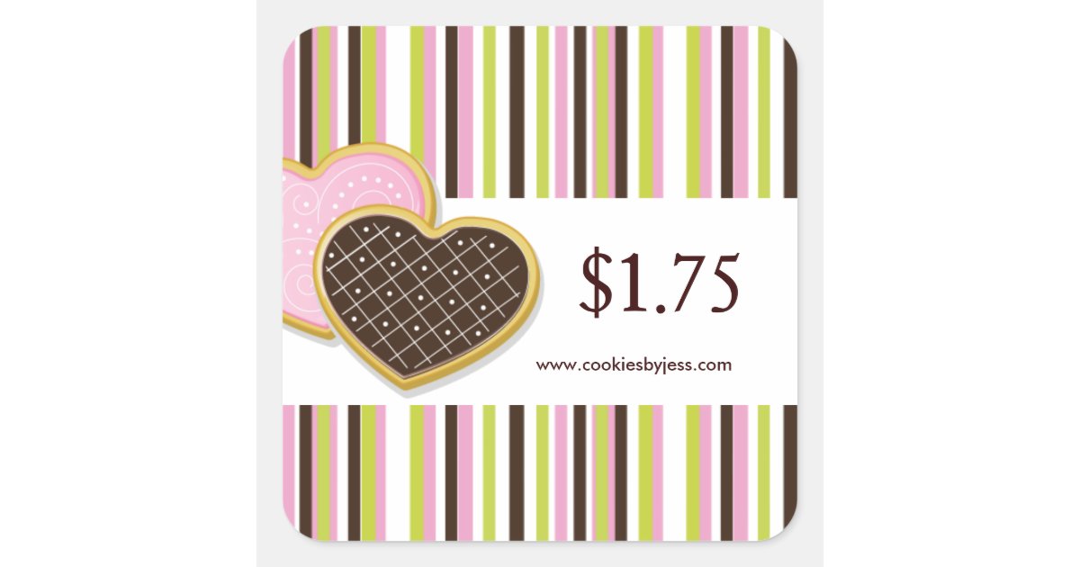 Decorative Bakery Price Tag Stickers | Zazzle