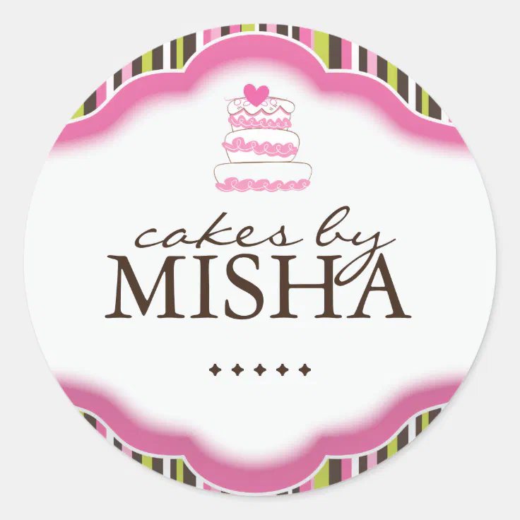 Decorative Bakery Stickers | Zazzle