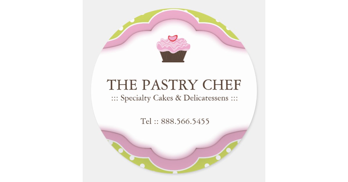 Decorative Bakery Stickers | Zazzle