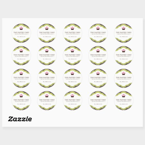 Decorative Bakery Stickers | Zazzle