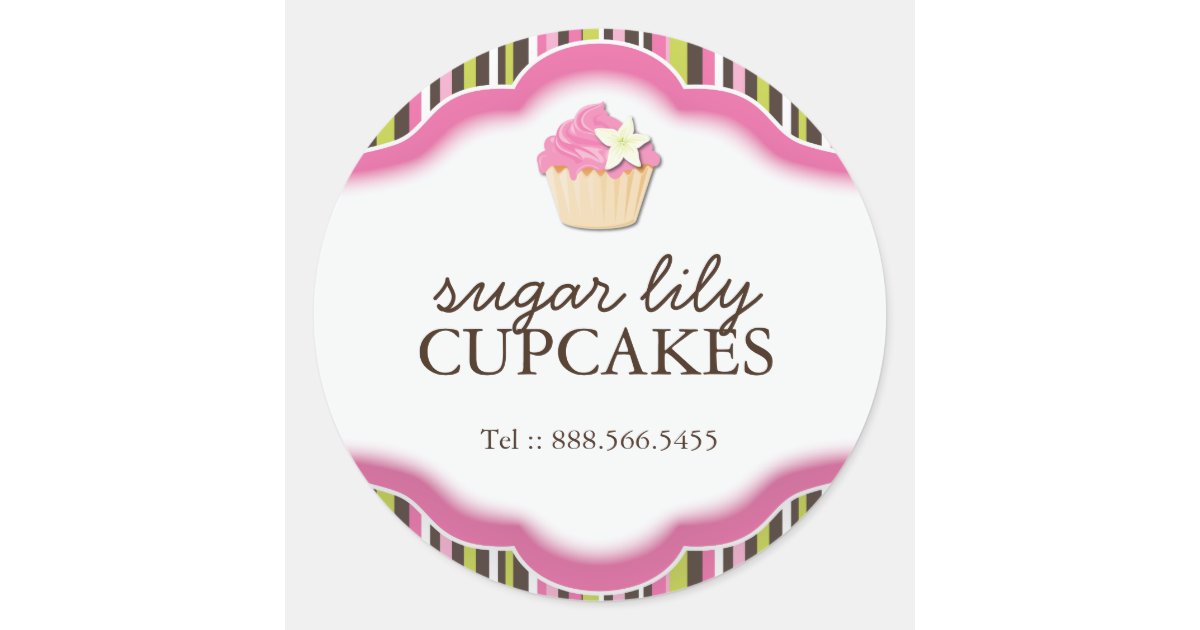 Decorative Bakery Stickers : Sugar Lily | Zazzle