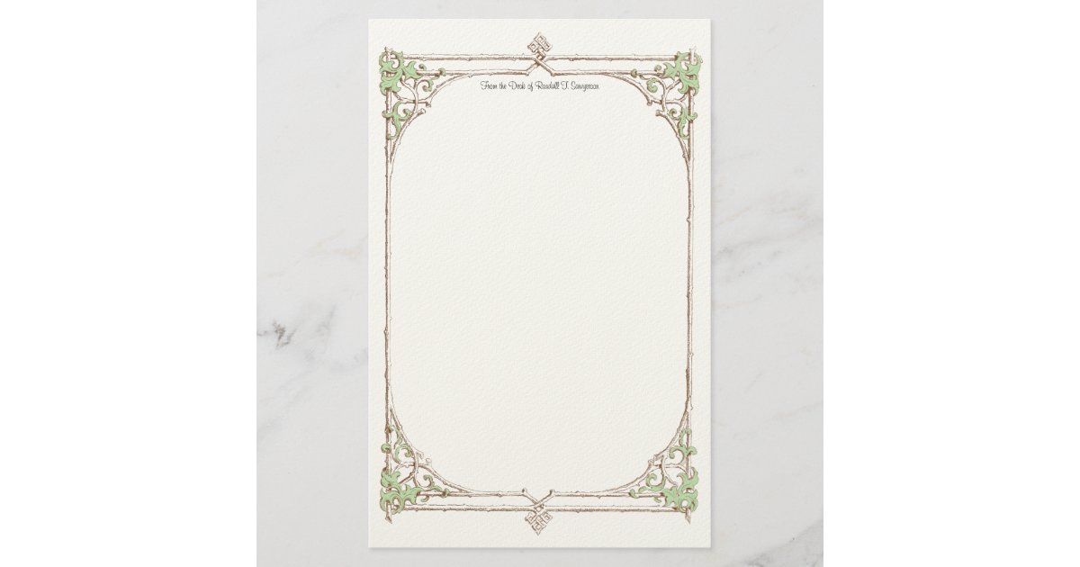 Decorative Border Stationery | Zazzle