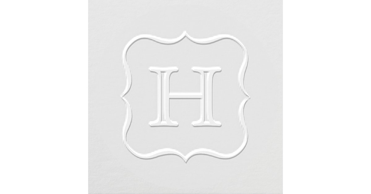 Decorative Bracket Personalized Monogram Initial Embosser | Zazzle