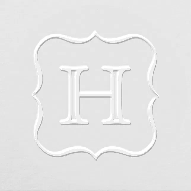 Decorative Bracket Personalized Monogram Initial Embosser | Zazzle
