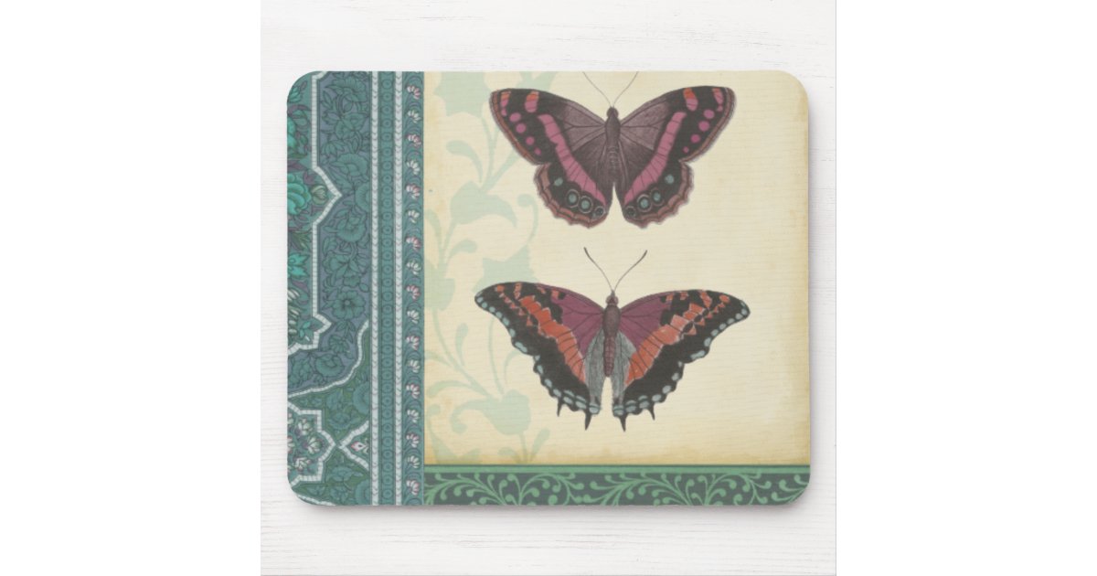 Decorative Butterfly Brocade by Vision Studio Mouse Pad | Zazzle