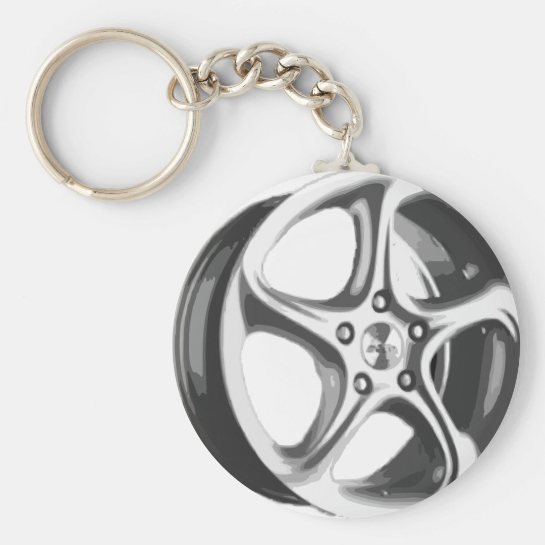 Decorative Car Rim Keychain | Zazzle