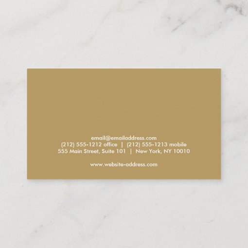 DECORATIVE CIRCLE LOGO with YOUR INITIAL Gold Business Card | Zazzle