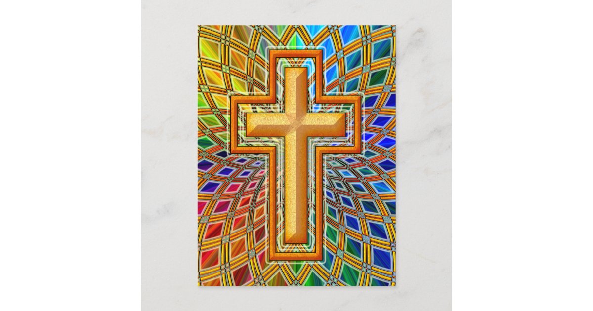 DECORATIVE CROSS POSTCARD | Zazzle