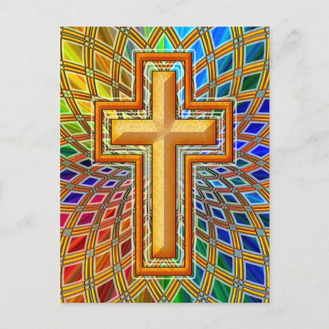 DECORATIVE CROSS POSTCARD | Zazzle