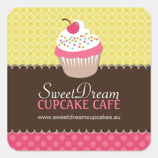 Decorative Cute Cupcake Jar Stickers | Zazzle