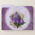 Decorative & Elegant Purple Flowers Floral Bouquet File Folder | Zazzle