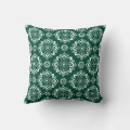 Decorative Geometric Floral Pattern Throw Pillow | Zazzle