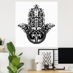 Decorative Hamsa Design 2 Poster | Zazzle