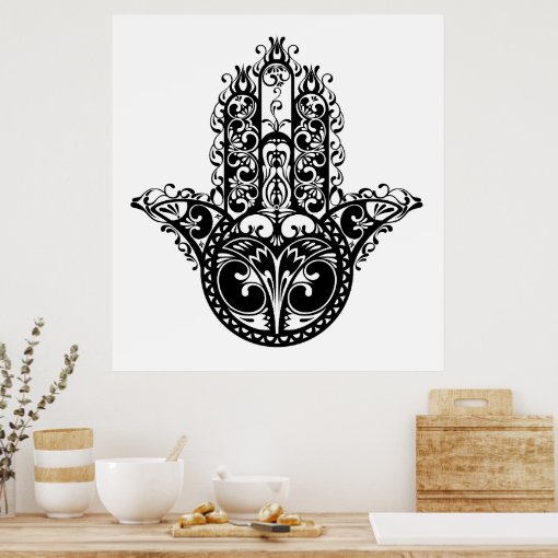 Decorative Hamsa Design 2 Poster | Zazzle