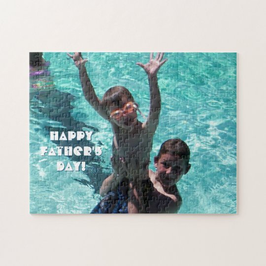 Decorative Happy Father's Day Family Photo Jigsaw Puzzle | Zazzle.com