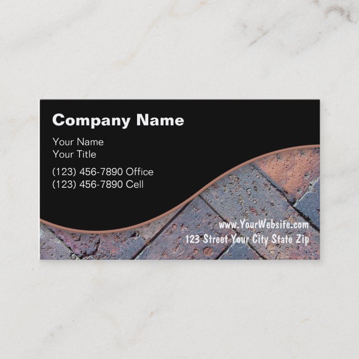 Decorative Home Brick Paving Business Card | Zazzle