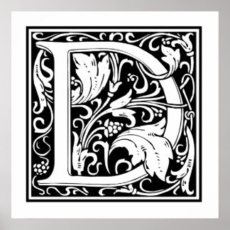 Fancy Letter D Posters, Fancy Letter D Prints, Art Prints, Poster Designs